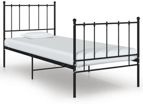 Rám postele černý kov 100 x 200 cm - Default Title