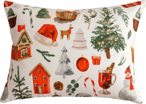 Povlak na polštář z mikrovlákna FESTIVE MAGIC 50x70 cm, bílý
