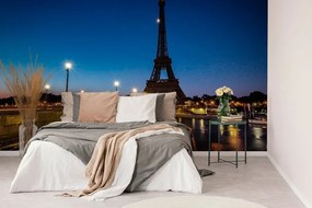 Samolepící fototapeta Eiffelova věž v noci - 375x250 cm