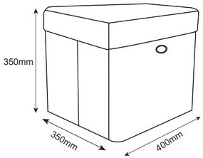 Taburet s úložným prostorem Spiderman - modrý