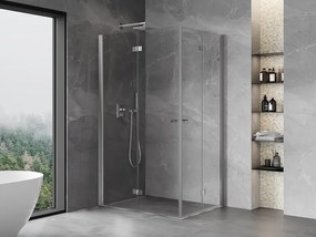 Mexen Mist-F Duo, skládací sprchový kout 100 x 85 cm, čiré sklo, chromový profil, 8A6-100L-085P-01-00