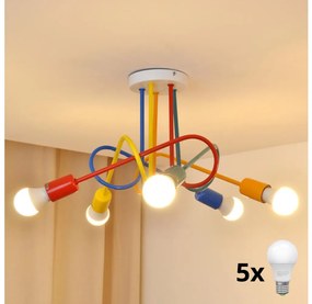 Helam | LED Dětský přisazený lustr OXFORD 5xE27/60W/230V | HE255