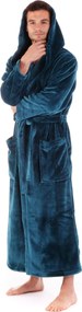 Unisex Petrolejový Župan s Kapucí Siena - Model 31 56 6430 - L