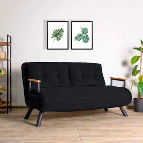 Atelier del Sofa 2-místná pohovka Sando 2-Seater - Black, Černá