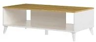 Nábytkáři ORFA BALI 41 - Konferenční stolek, lamino bílá mat/ořech americký(Barris 41=2balíky)  (SZ) (K150-E)NOVINKA