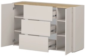 Komoda Elivo 150 cm - kašmírová / dub olejovaný