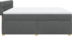 Box spring postel s matrací tmavě šedá 180x200 cm textil 3286767