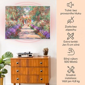 Klarstein Wonderwall Air Art Smart, infračervený ohřívač, 80 x 60 cm, 500 W, zahradní cesta