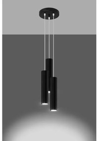 Sollux SL.1079 - Lustr na lanku LAGOS 3xGU10/10W/230V černá