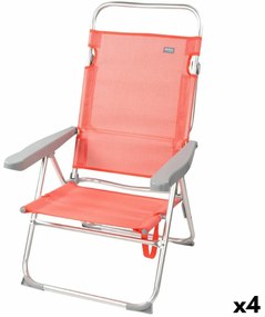 Skládací židle Aktive Flamingo, Korálová 48 x 99 x 57 cm (4 kusy)