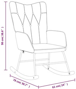 vidaXL Marketos Houpací křeslo černé textil