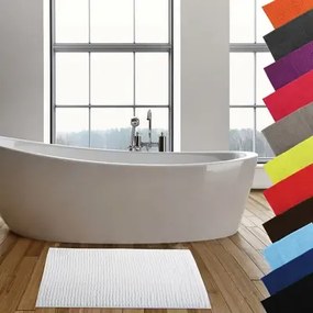 MSV CHENILLE koupelnová předložka 60 x 90 cm bílá / mikrovlákno / prot