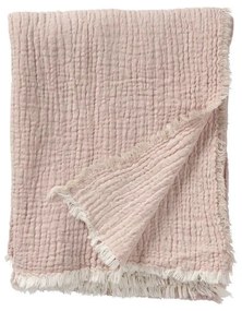 Bavlněná deka DUO pink 130x170, Klippan Švédsko Růžová
