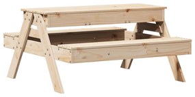 vidaXL Dětský piknikový stůl s pískovištěm masivní borové dřevo