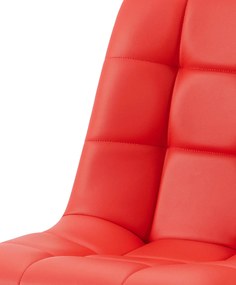 Jídelní židle Antibes umělá kůže – červená
