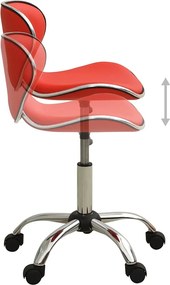 Kosmetická stolička červená umělá kůže 323675