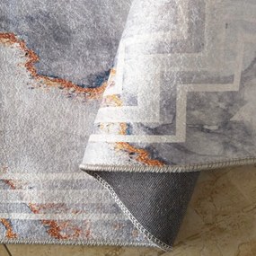 Protiskluzový koberec šedé barvy se vzorem Šířka: 60 cm | Délka: 100 cm