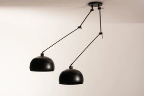 Závěsné černé designové svítidlo nad stůl Snap Light Duo Monaco Black and Black