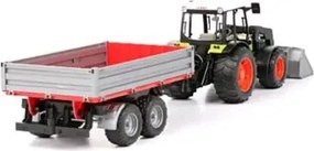 Bruder 2112 Traktor Claas Nectis 267 F s předním nakladačem a přívěsem