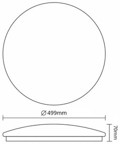 LED Stmívatelné stropní svítidlo OPAL LED/48W/230V 3000-6500K + dálkové ovládání