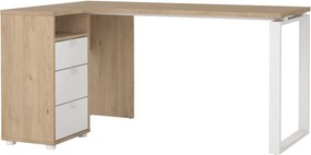 FALCO Psací stůl rohový Sigal 600/03 jackson hickory/bílá