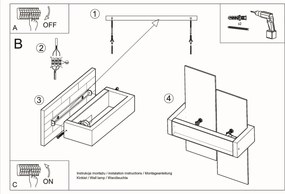Sollux Lighting Nástěnné svítidlo FENIKS 1 wenge
