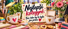 Srdcem darované Hrnek pro kolegyni – Nejlepší kolegyně. Bez tebe by to byla jen práce – 300 ml
