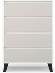 Komoda Borg 4s/70 bílá / kašmír