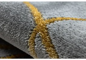 Dywany Luszczow Kusový koberec kulatý EMERALD EXCLUSIVE 1022 mramor, geometrický šedá / zlato Rozměr koberce: 200 cm KRUH