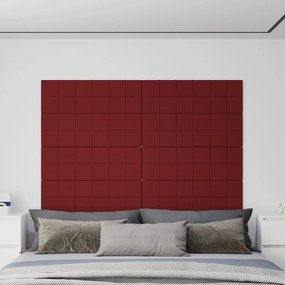 Nástěnné panely 12 ks vínové 90 x 30 cm textil 3,24 m²,  344118