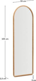 Nástěnné zrcadlo s dřevěným rámem 55x155 cm Milsa – Kave Home