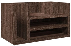 Stolní organizér hnědý dub 44,5 x 24 x 25 cm kompozitní dřevo