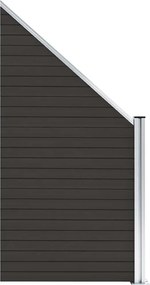 Plotový dílec WPC 95 x (105–180) cm černý 148974