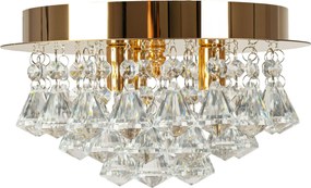 Toolight - Křišťálová závěsná svítilna G9 3x40W APP1038-C, zlatá, OSW-06821