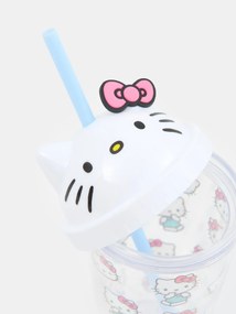 Sinsay - Hrnek s víčkem a brčkem Hello Kitty - vícebarevná