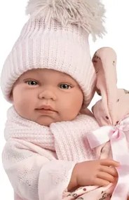 Llorens 84338 NEW BORN HOLČIČKA - realistická panenka miminko s celovi