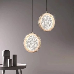 Toolight Rea, Křišťálový Závěsný Lustr LED G089-1CP Złota, OSW-09706