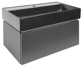 Koupelnová skříňka s umyvadlem SAT Feel 80x30x46 cm antracit mat SATFEEL80ANTU3