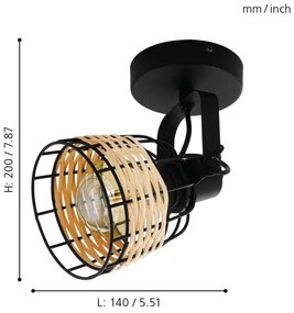 Eglo 43324 - Bodové svítidlo ANWICK 1xE27/40W/230V
