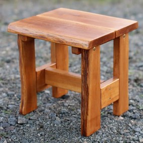 KULHÁNEK Rustikální dubová stolička Odstín nátěru: lazura - teak