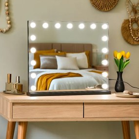 BRILAGI - LED Stmívatelné make-up zrcadlo HOLLYWOOD LED/15W/230V 60x50 cm černá