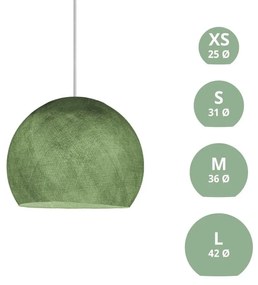 creative cables Stínidlo tvaru kupole z polyesterového vlákna - 100% vyrobené ručně Barva komponentu: Olivově Zelená, Velikost ⌀: XS - 25cm