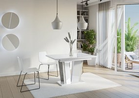 Prospero Rozkládací jídelní stůl DOHA 2 Barva: bílý lesk/kámen