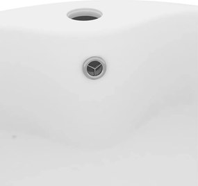 Luxusní umyvadlo s přepadem matné bílé 36 x 13 cm keramické 147031