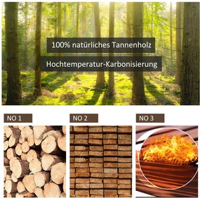 Outsunny zahradní fontána okrasná fontána vodopád z masivního dřeva 68 x 57 x 118 cm nastavitelná v hnědé barvě pro zahradu a terasu | Aosom.de