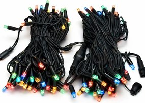 Easy Fix RGB LED světelný řetěz, 20 m, venkovní, 200 diod, černý kabel, IP67