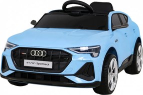 Ramiz Audi E-Tron Sportback pro děti modré + na dálkové ovládání + pohon 4x4 + pomalý start + rádio MP3 + LED
