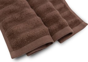 Ručníky a osušky CASA COLORATA - tmavě hnědá Velikost: ručník 50 x 100