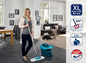 Leifheit Sada na úklid mop Profi XL + vědro Profi XL s integrovanými kolečky 55395