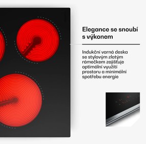 Klarstein Verosteel sklokeramická deska | 3 zóny | Minimalistická, Výkonná | 5000 W | 45 cm